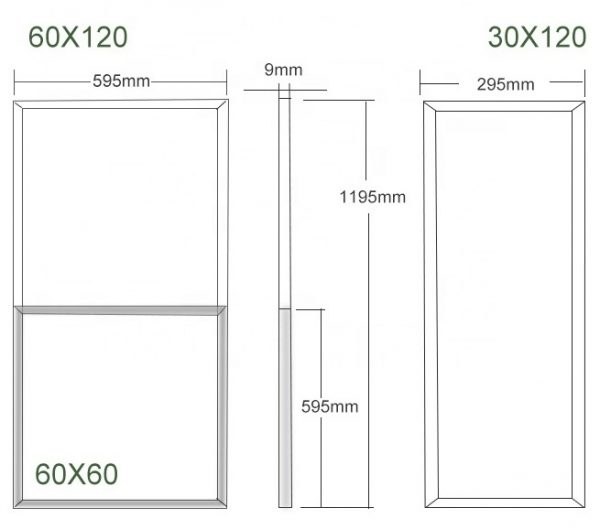 36W 40W 48W Ultra Thin LED Panel Light 9mm Slim Panel Light Recessed ...